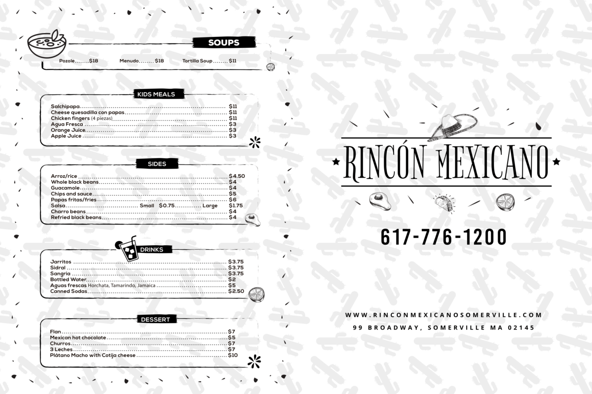 Rincon Mexicano Menu – Rincon Mexicano